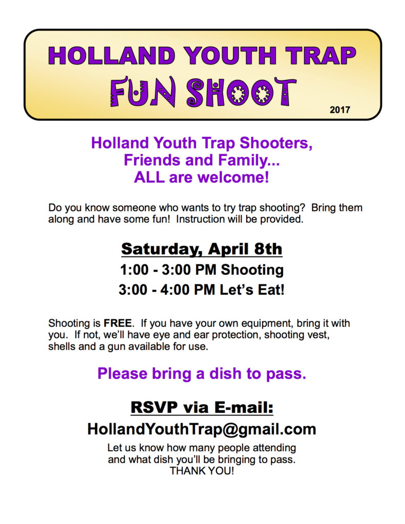 Holland Youth Trap Fun Shoot 4-8-17 – Holland Rod and Gun Club